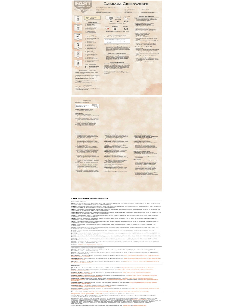 Hadozee Cleric 7 (Domain of Tempest) | PDF | Dungeons & Dragons ...