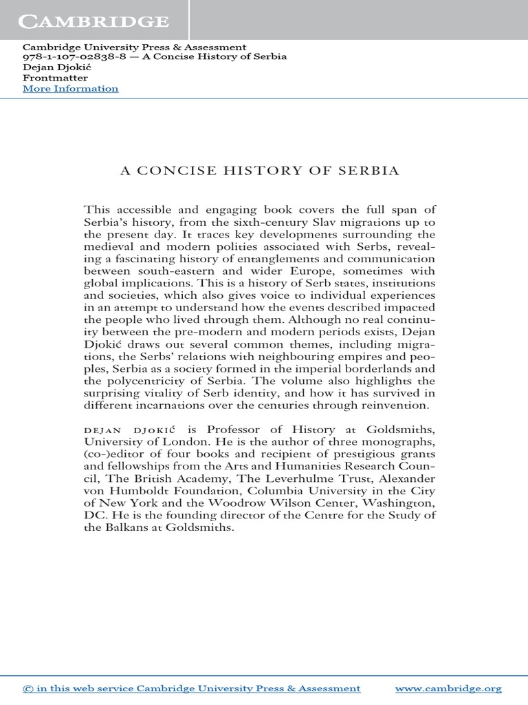 Serbia History Pdf Serbia Josip Broz Tito
