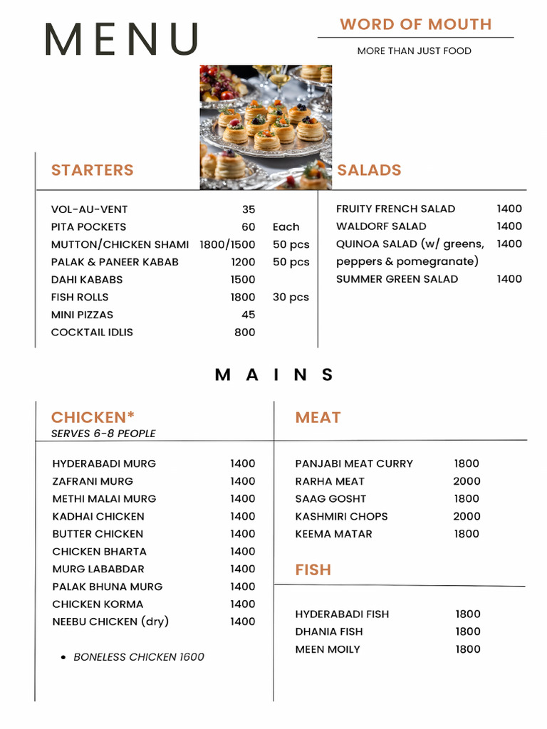 MENU PAGE 1 | PDF