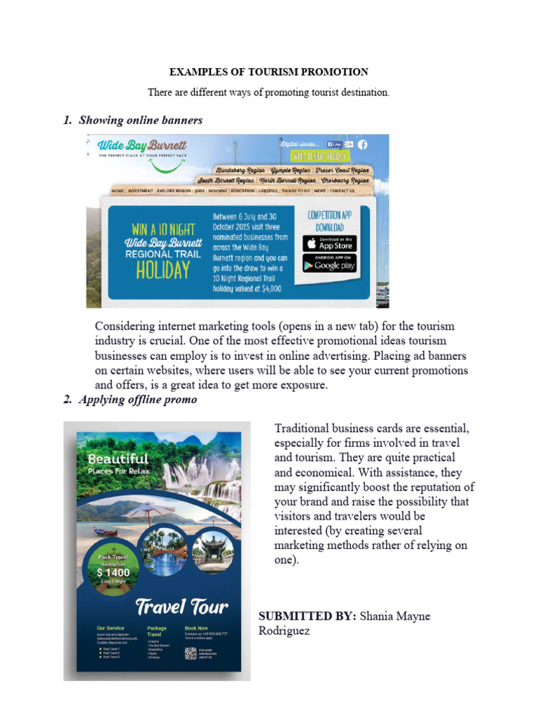EXAMPLES OF TOURISM PROMOTIO1 (AutoRecovered) | Download Free PDF ...