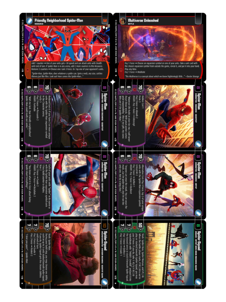 Spider-Man Cards | PDF