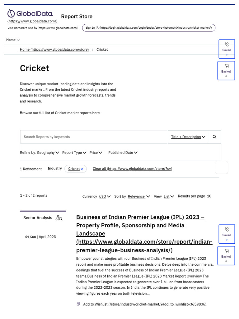 Cricket Market Research Reports, Industry Analysis & Forecast ...