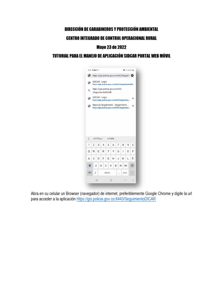 Tutorial_para_el_manejo_de_aplicación_SIDCAR_que_se_despliega_en_los_celulares | PDF | Internet ...