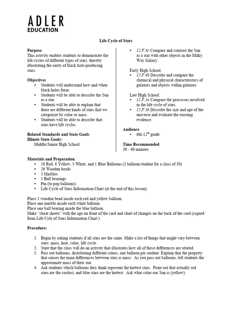 Life Cycle of Stars | PDF | Stars | Nuclear Fusion
