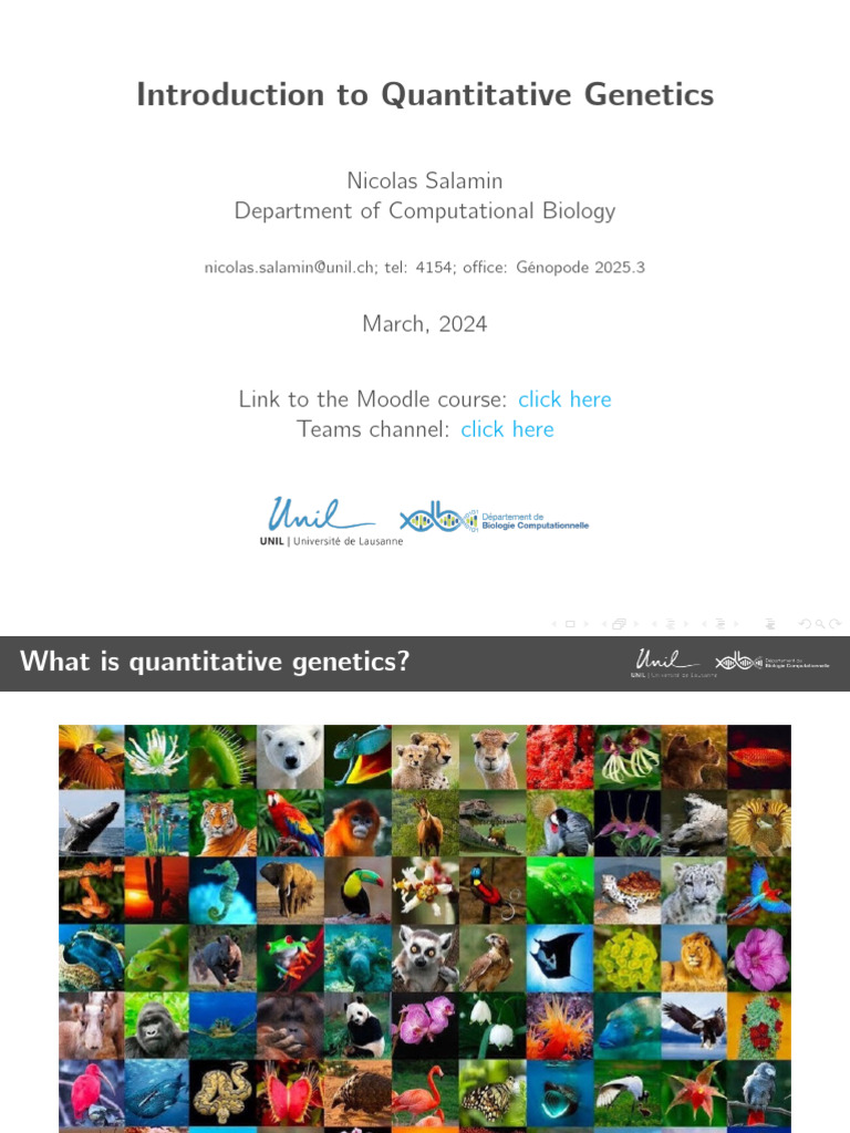 Intro QuantitativeGenetics 2024 Part1 | PDF | Genetics | Quantitative ...