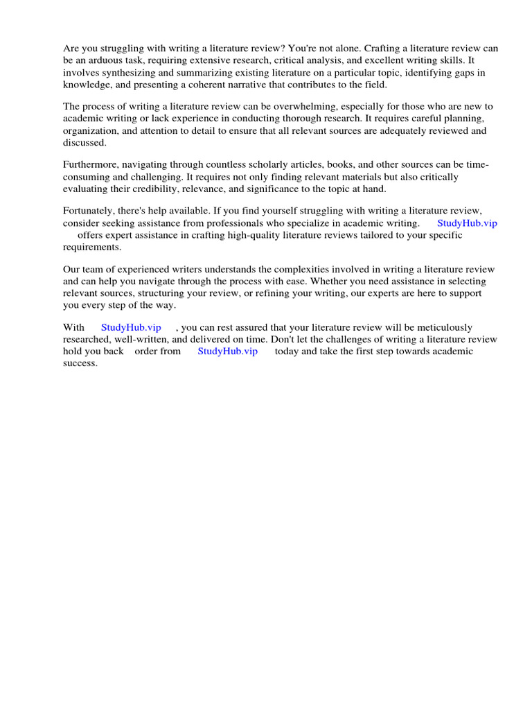 Sample Literature Review For Science Project | PDF | Science | Methodology