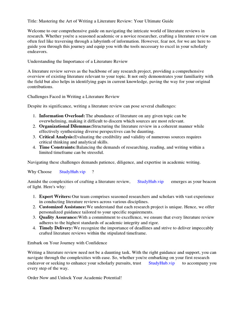 Literature Review in Research Slideshare | PDF | Literature Review ...