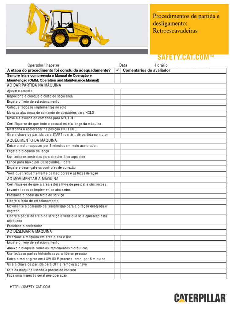 Check List RETRO CAT 1 | PDF