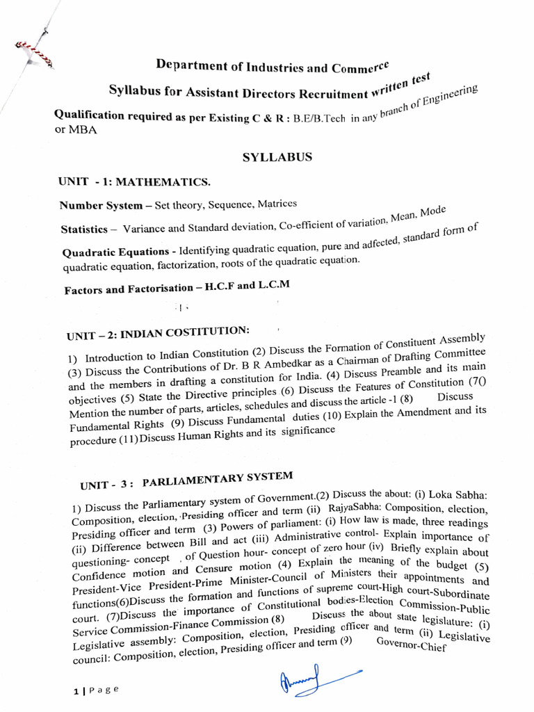 Asst - Director in The Dept - of Industries & Commerce | PDF