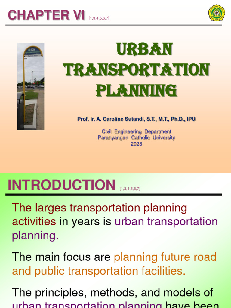 CH6 URBAN TRANSPORTATION PLANNING | PDF | Forecasting | Dependent And Independent Variables