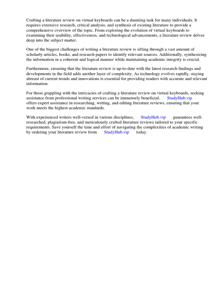 Literature Review on Virtual Keyboard | PDF | Computer Keyboard | Computing