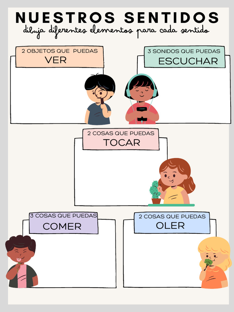 Actividades para aprender los 5 sentidos | PDF