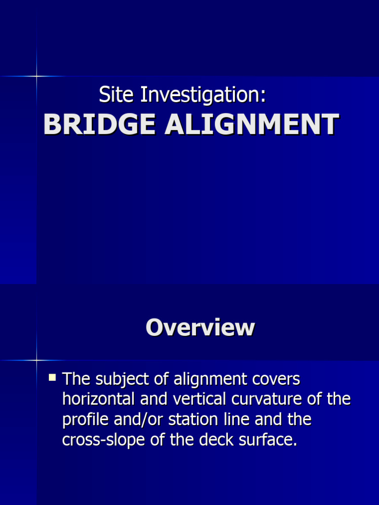 Bridge Alignment | PDF | Concrete | Bridge