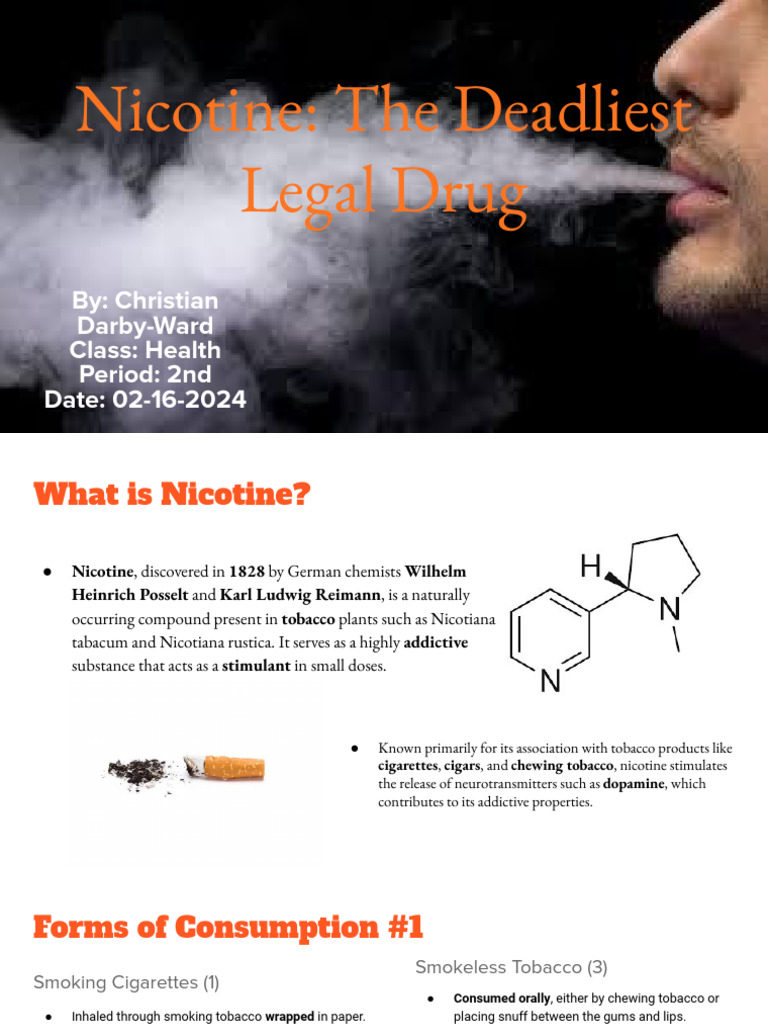 Nicotine: Legal Addiction and Effects | PDF | Nicotine | Cigarette