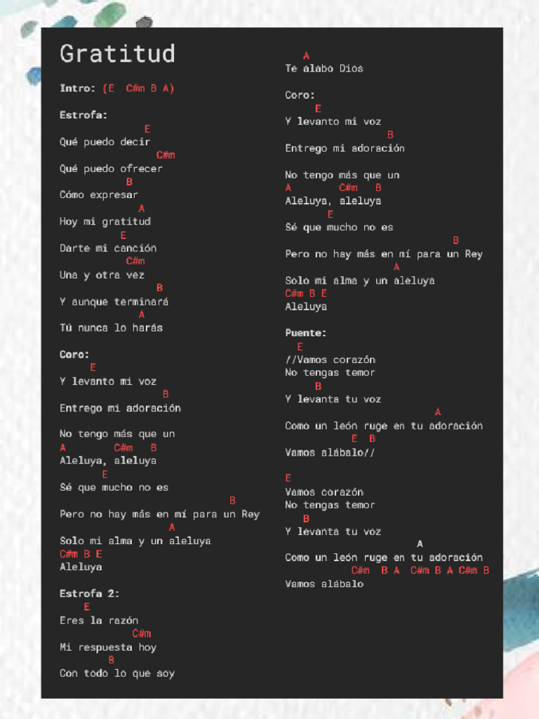 gratitud acordes | PDF
