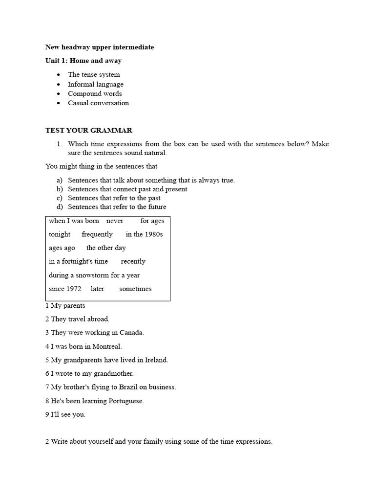 The Tense System | PDF | Linguistics