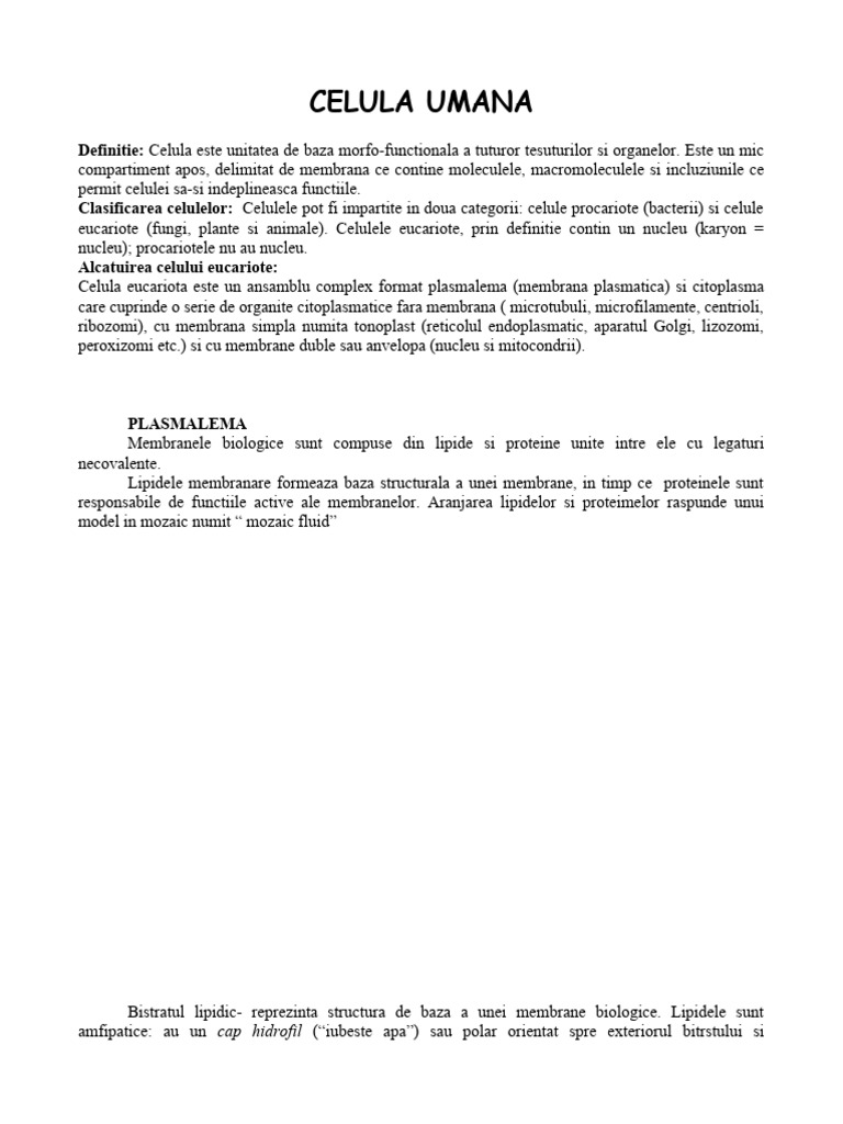 Celula Umana | PDF