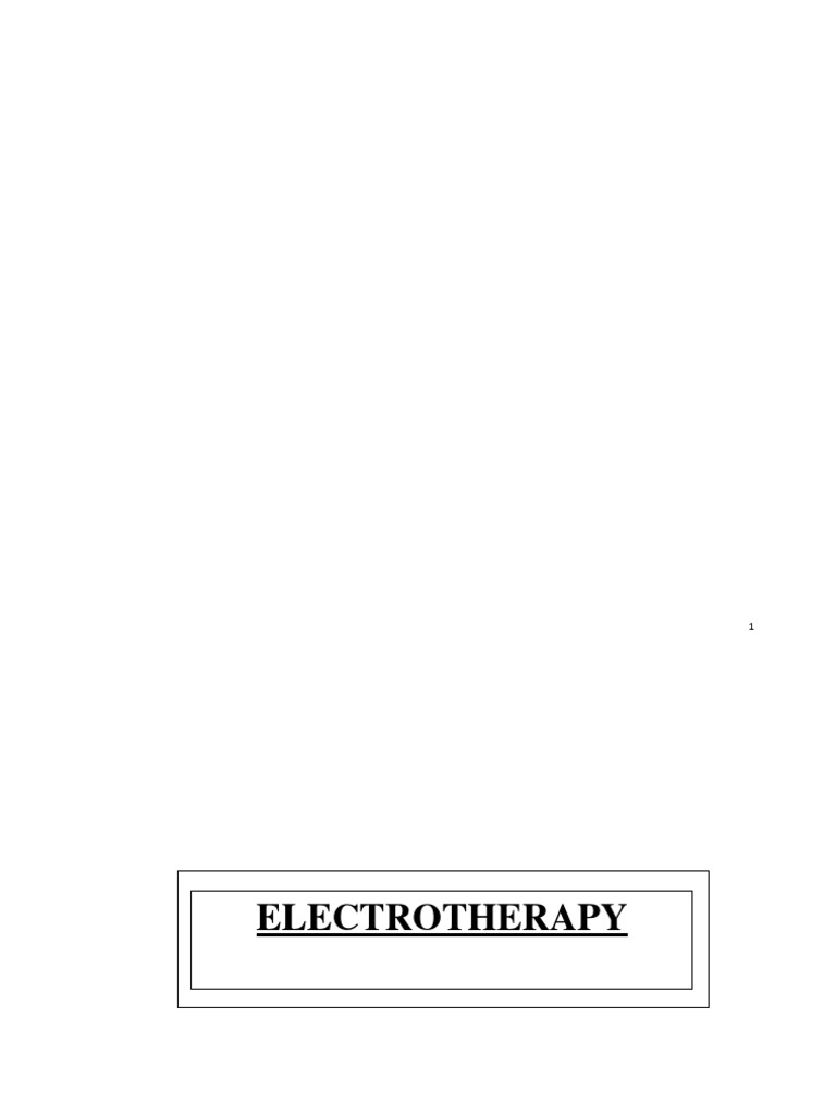 BPT-Electrotherapy-LP-2024 | PDF | Electricity | Electric Current