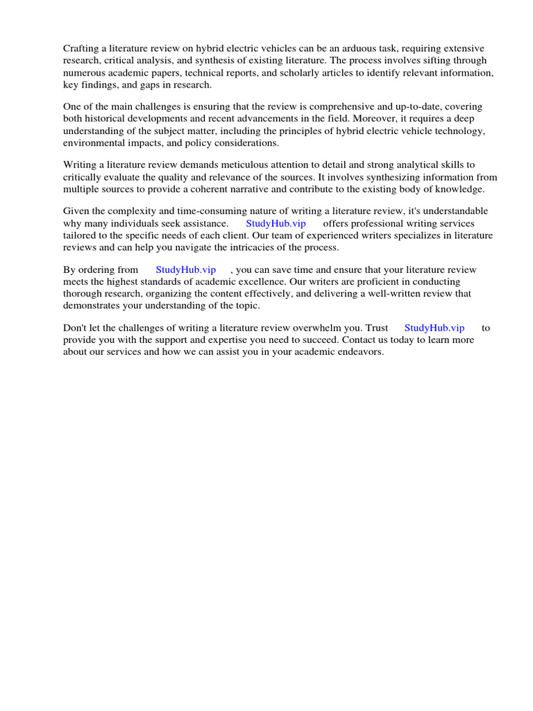 Literature Review of Hybrid Electric Vehicle | PDF | Hybrid Electric ... Literature Review of Hybrid Electric Vehicle | PDF | Hybrid Electric ...