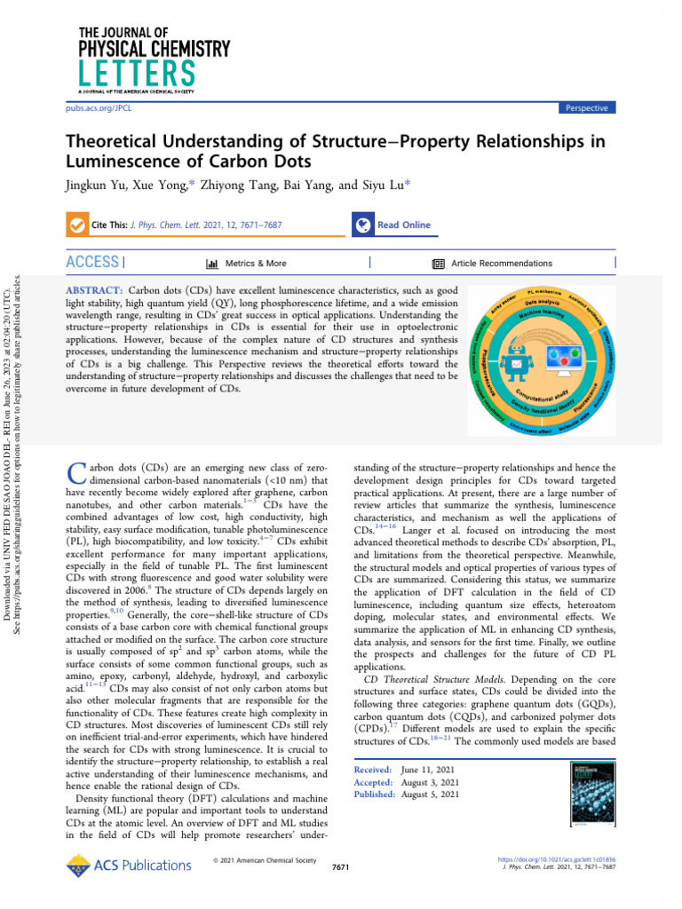 Theoretical Understanding of Structure Property Relationships in ...