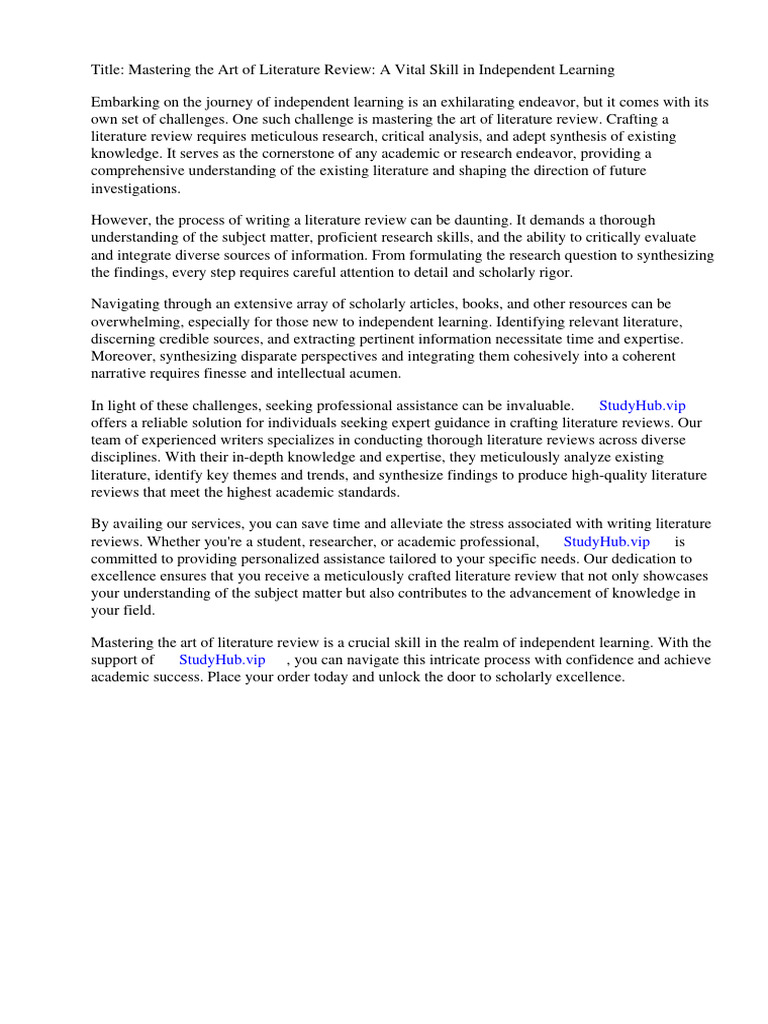 Independent Learning Literature Review DCSF | PDF | Second Language ...