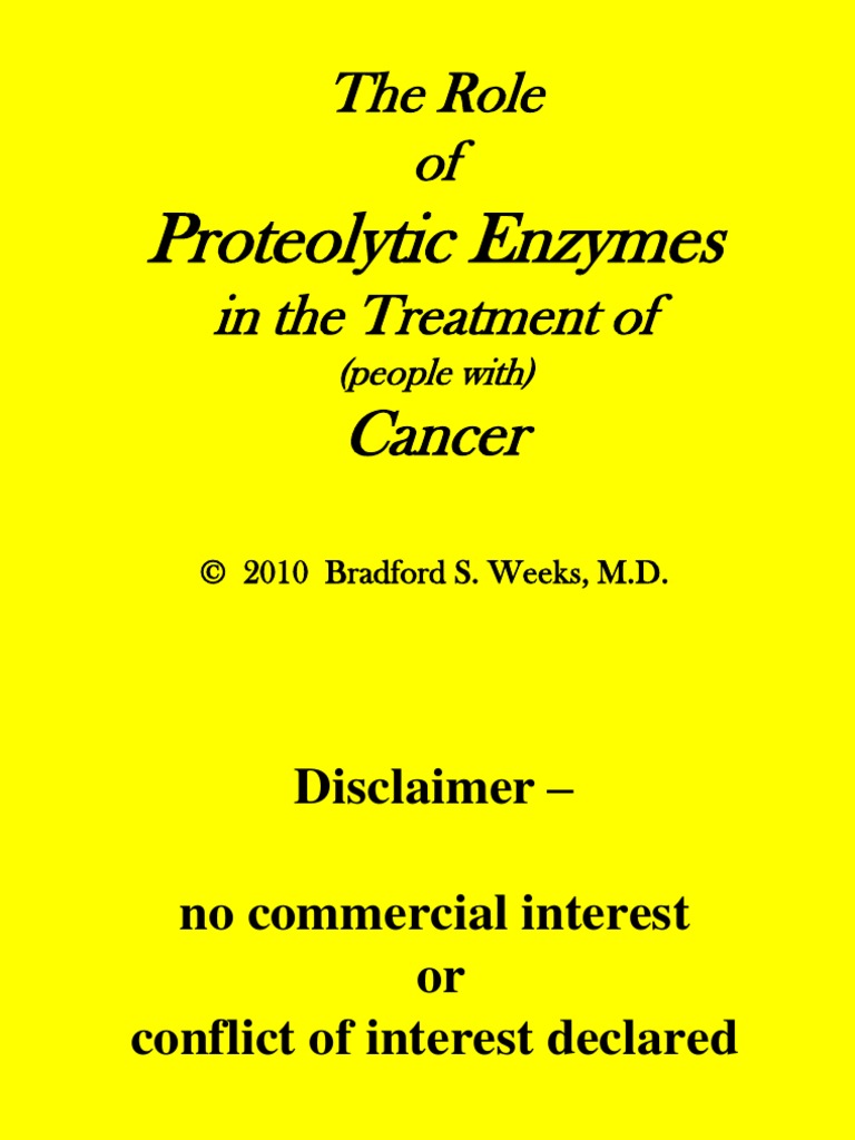 The Role of Proteolytic Enzymes in The Treatment of (People With ...