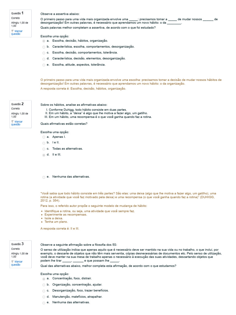 Exercício Avaliativo - Módulo 3 - Revisão Da Tentativa | PDF