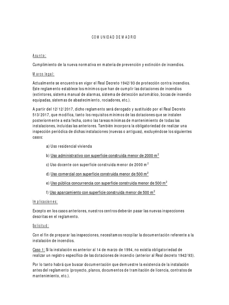 Comunidad de Madrid RD Pci | PDF | Madrid