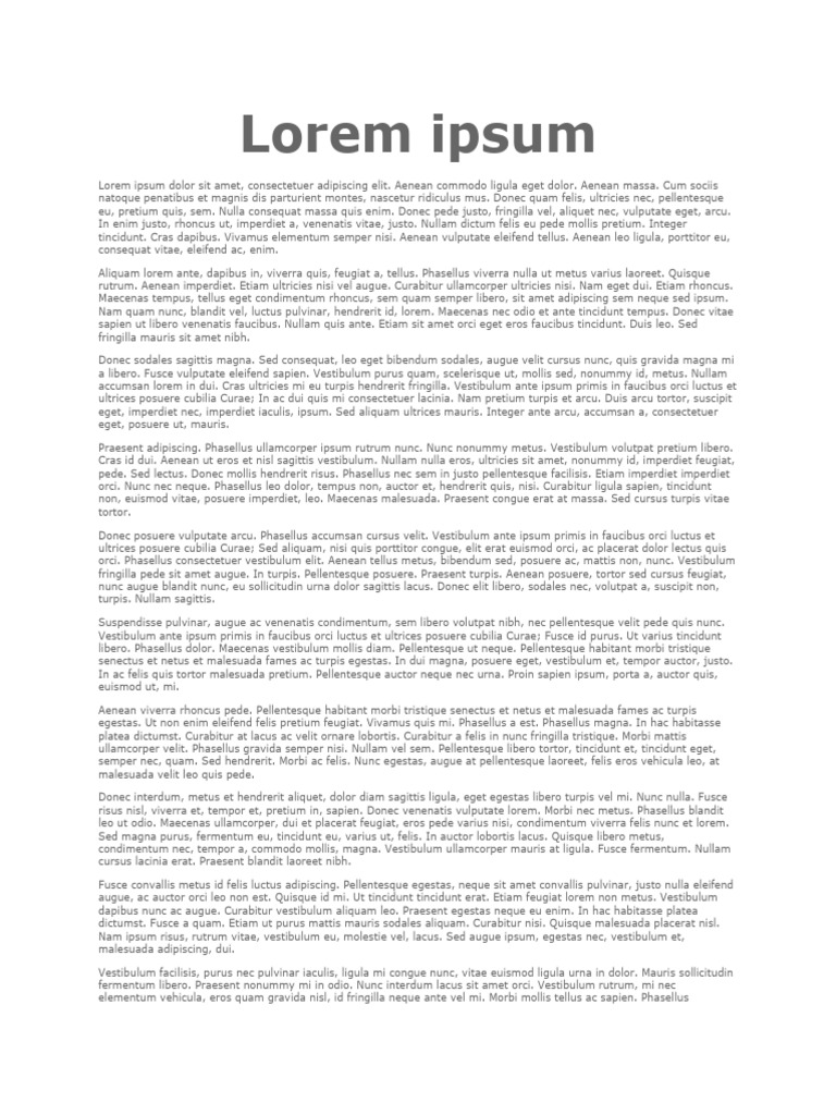 Lorem Ipsum | PDF