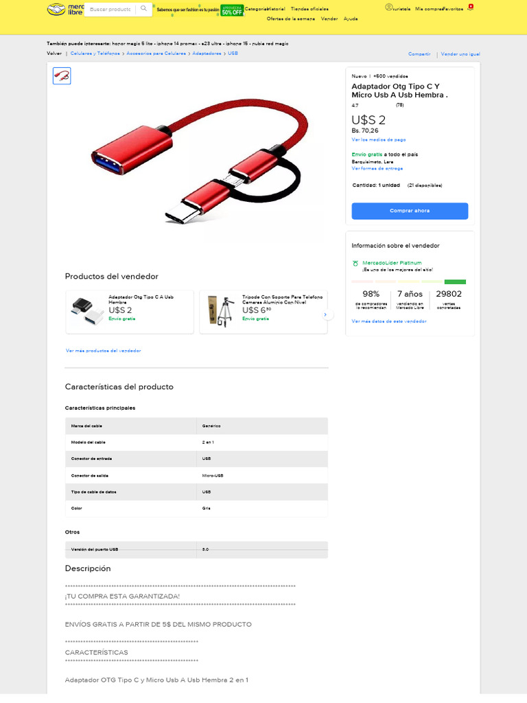 Adaptador Otg Tipo C y Micro Usb A Usb Hembra | Descargar gratis PDF | USB | Industrias de servicio
