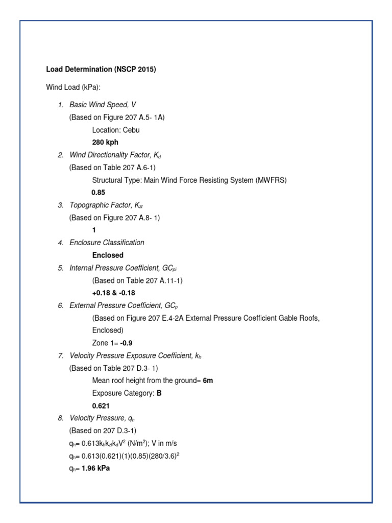 Load-Determination-Sample | PDF | Building Engineering | Civil Engineering