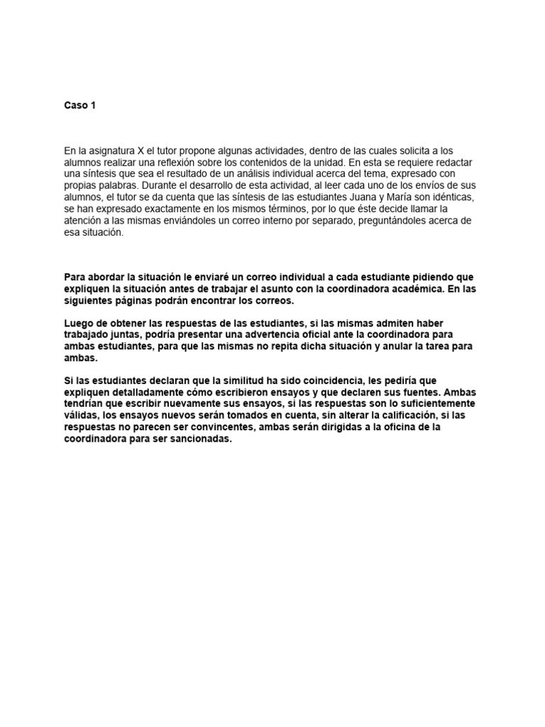 Casos Tutorias - Aire Lorenzo - 2021-30-1-0047 | PDF