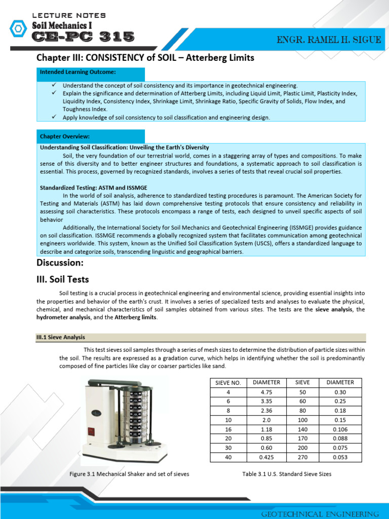 Module 3 Soil Mech Atterberg Limits | PDF | Applied And Interdisciplinary Physics | Soil Science