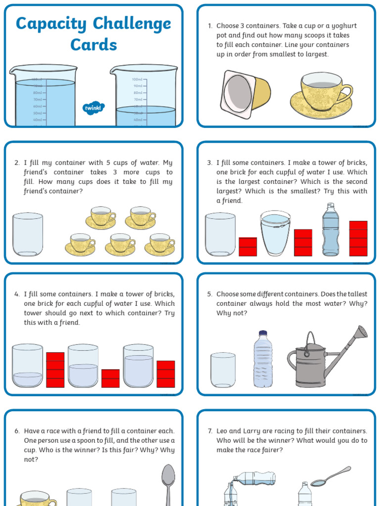 T N 4288 KS1 Capacity Challenge Cards Ver 4 | PDF