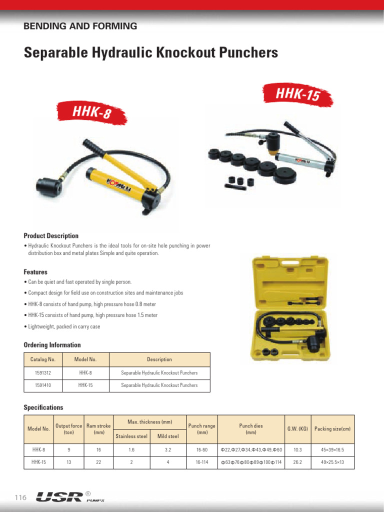 Hydraulic Knockout Punchers Guide | PDF