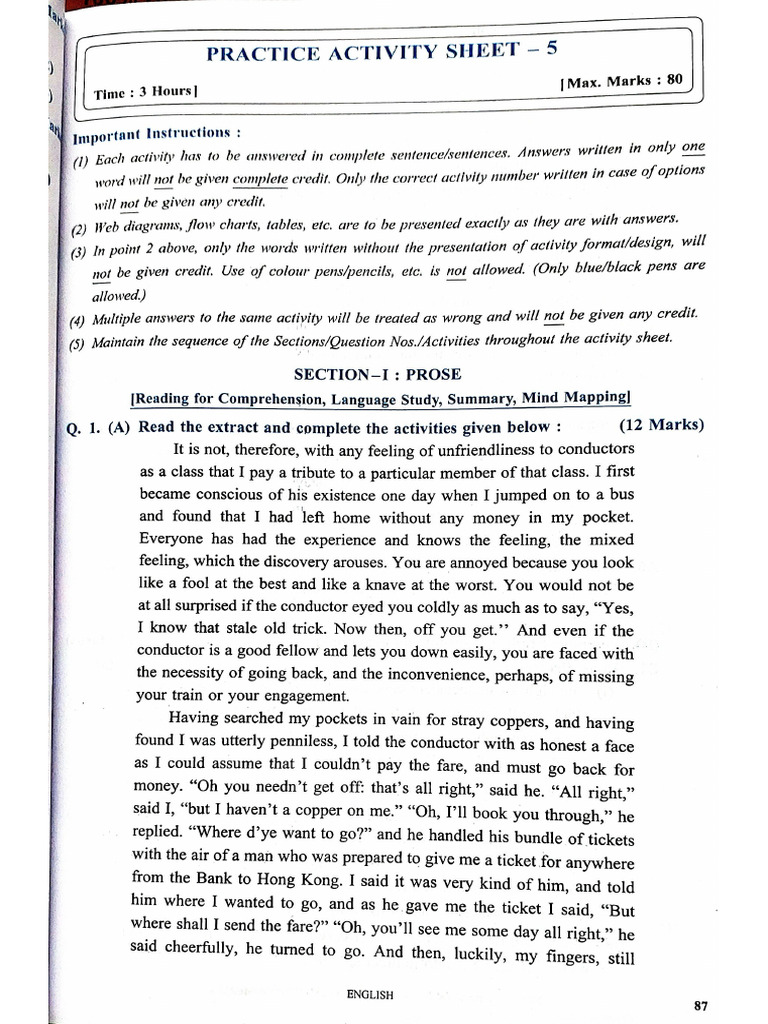 5 ENGLISH ACTIVITY SHEET (1) | PDF