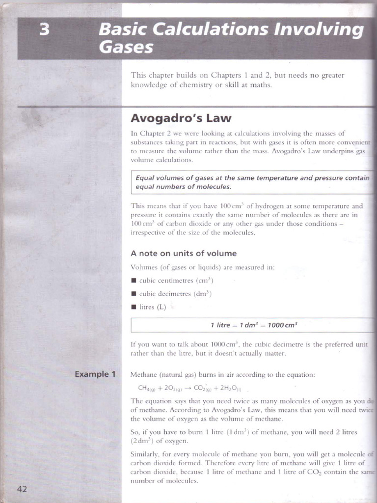 3 Gases Calculations | PDF