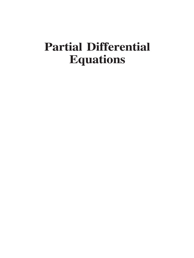 Partial Differential Equations | PDF | Differential Equations | Equations