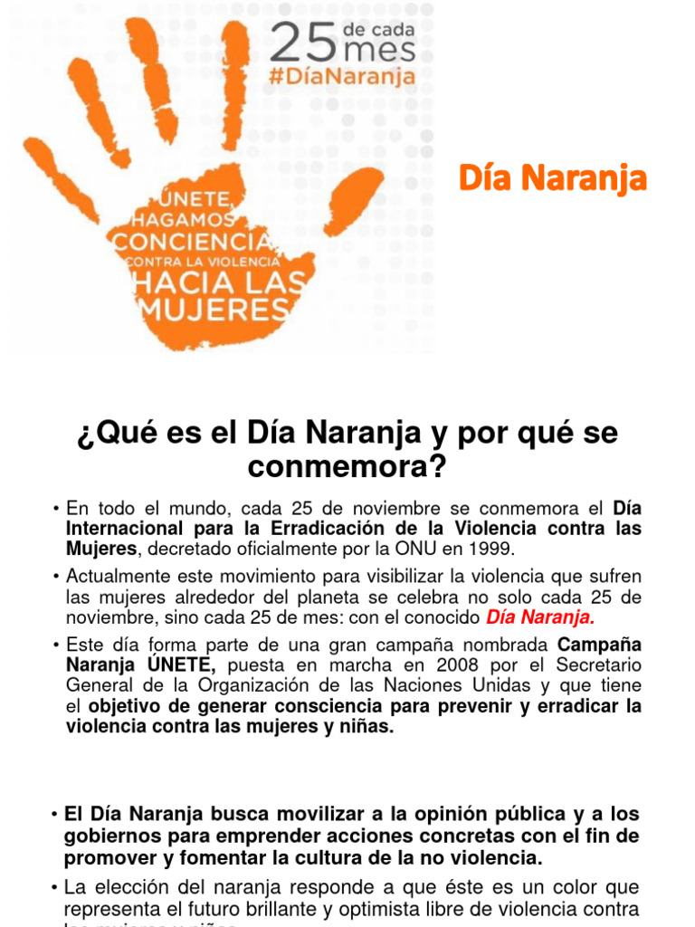 Actividades para el Día Naranja | PDF | Ciencias sociales | Relaciones ...