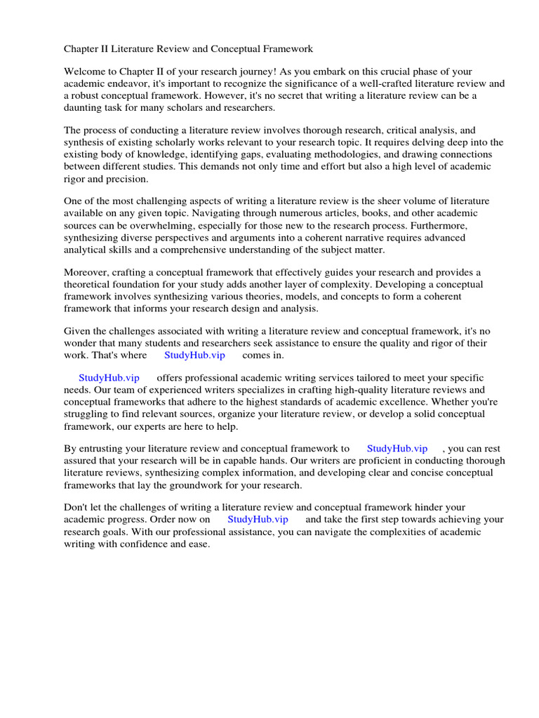 Chapter II Literature Review and Conceptual Framework | PDF ...