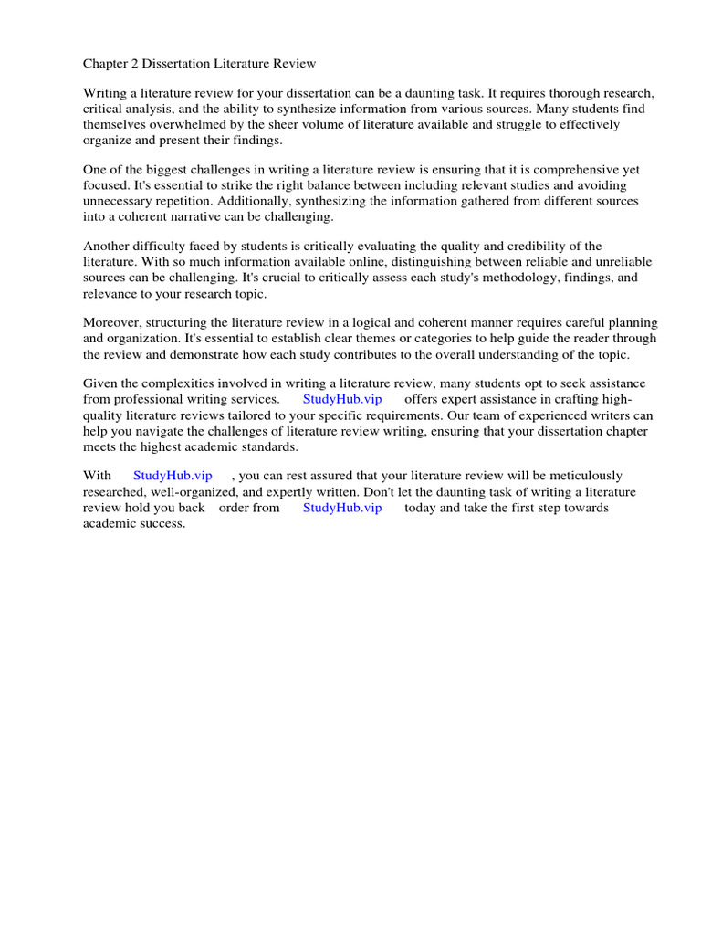 Chapter 2 Dissertation Literature Review | Download Free PDF | Thesis ...