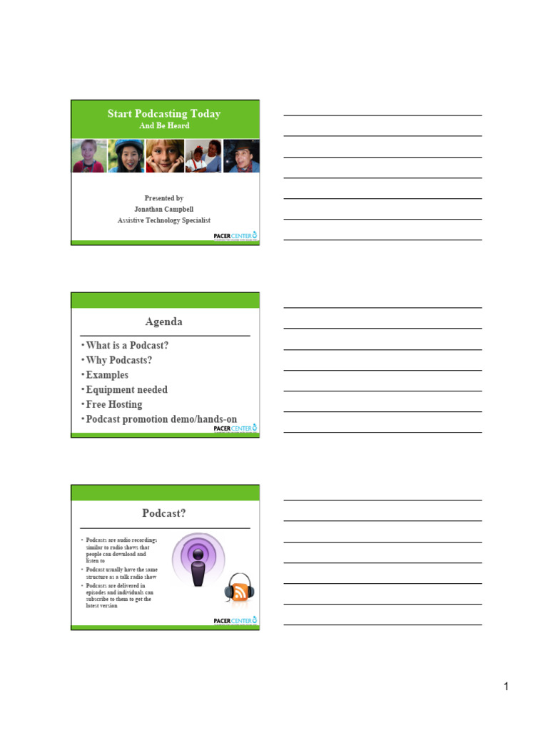 Podcast Slideshow Handout | PDF