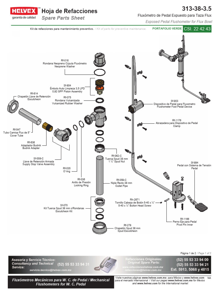 Hoja de Refacciones: Spare Parts Sheet | Descargar gratis PDF | Metalurgia