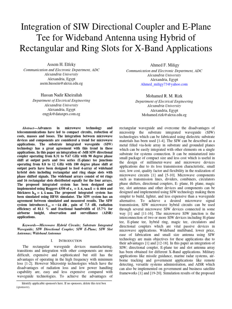 1 - First Preparing - Paper 1 | Download Free PDF | Microwave | Antenna (Radio)