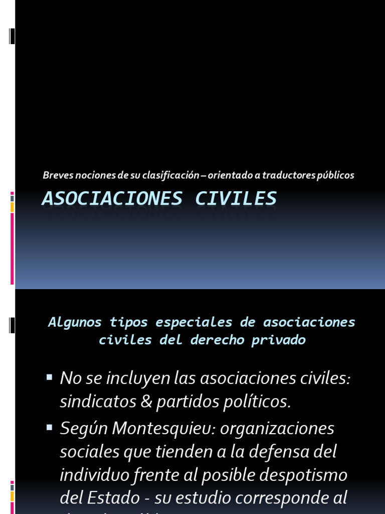 Clasificación de Asociaciones Civiles | PDF | Sociedad de ...