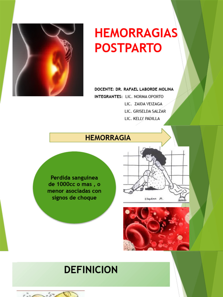 Manejo de Hemorragia Postparto | PDF | Parto | El embarazo