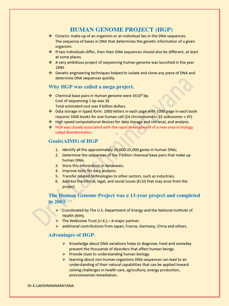 Human Genome Project-1 | PDF | Dna Sequencing | Genome