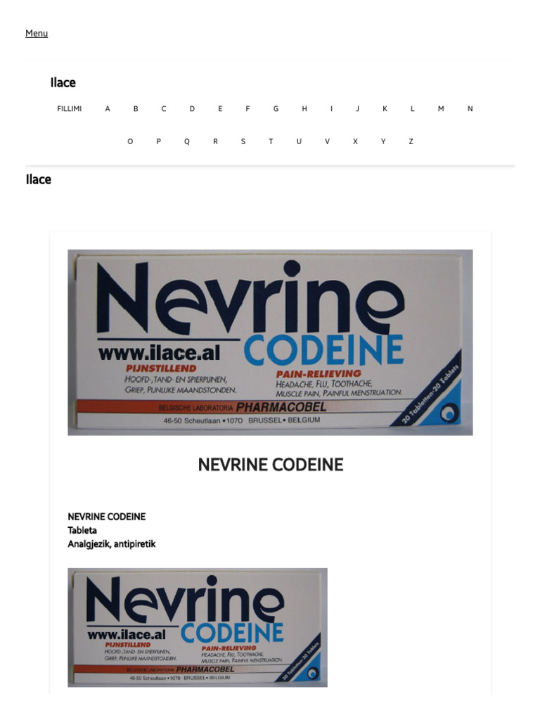 NEVRINE CODEINE Info | PDF