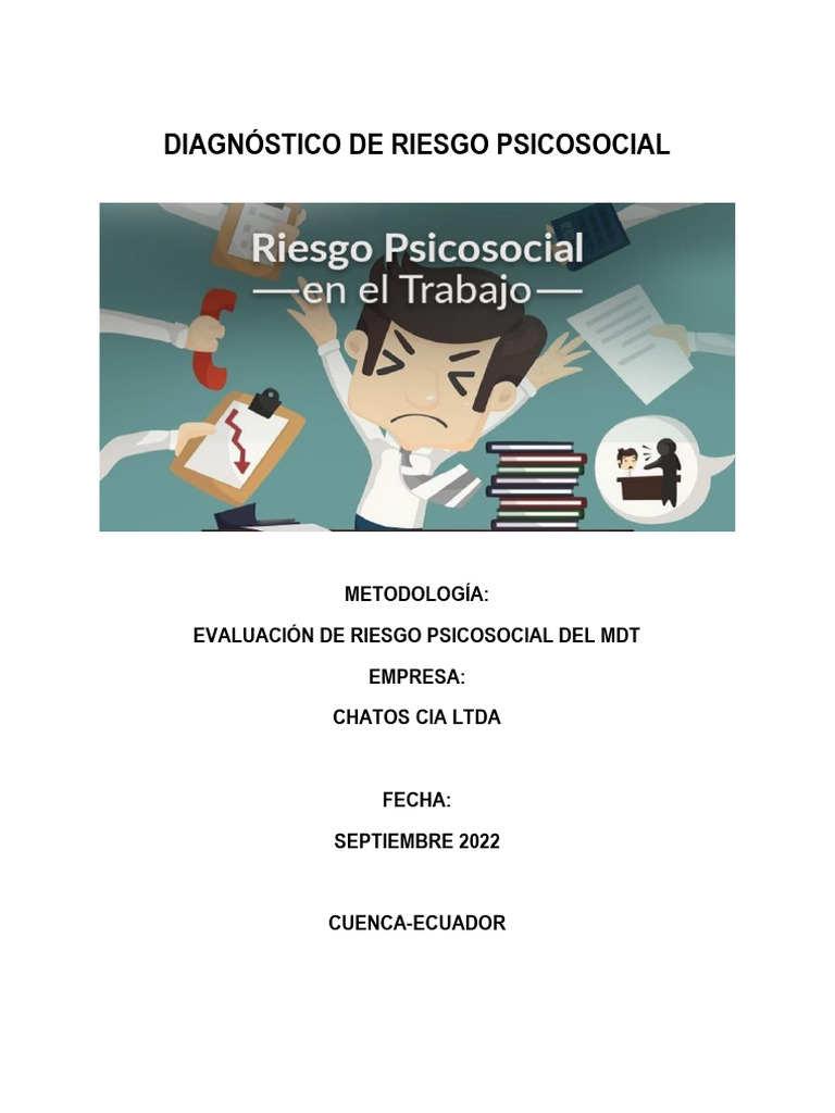 INFORME DE RIESGO PSICOSOCIAL | PDF | Higiene Ocupacional | Valores
