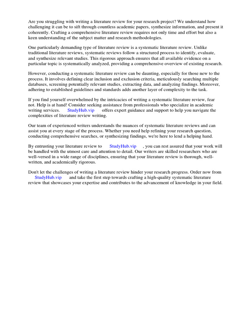 Example Systematic Literature Review | PDF | Systematic Review | Meta ...